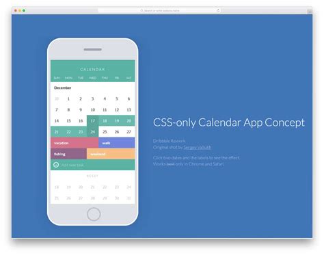 35 Cool Css Calendar Inspiration For Your Web And Mobile Applications