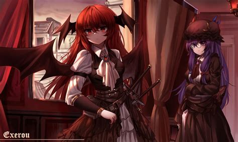 Patchouli Knowledge And Koakuma Touhou Drawn By Top Exerou Danbooru