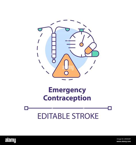 Emergency Contraception Concept Icon Stock Vector Image And Art Alamy
