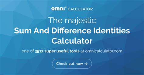 Sum And Difference Identities Calculator