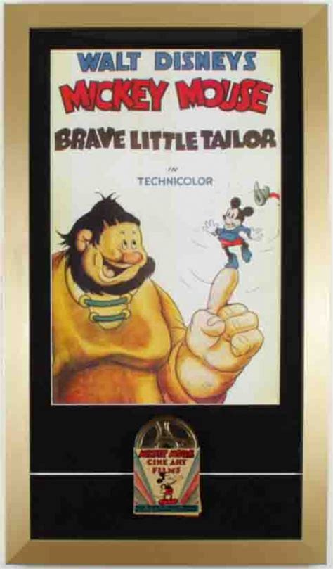 Walt Disneys Mickey Mouse Brave Little Tailor 15x26 Custom Framed