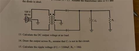 Solved Calculate The DC Output Voltage At No Load Chegg