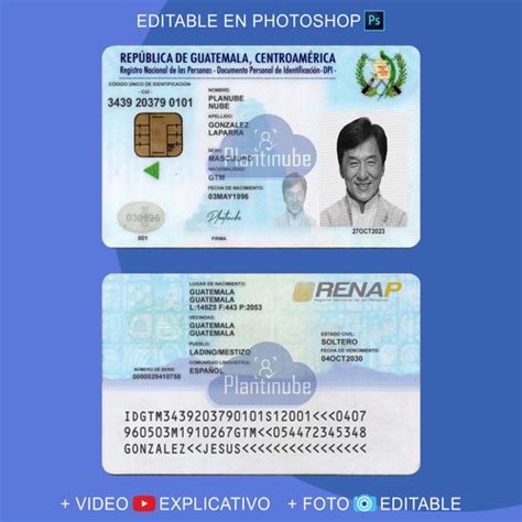Plantilla Dpi De Guatemala Editable En Photoshop Actualizada