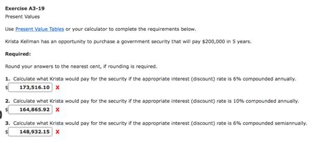 Solved Exercise A Present Values Use Present Value Chegg Com