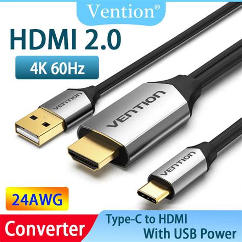 B Vention C Hdmi 4k 60hz Type C To Hdmi Cable Thunderbolt 3 Hdmi