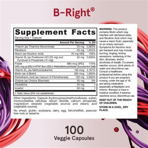 Jarrow Formulas® B Right® Optimized B-Complex Capsules, 100 ct - Kroger