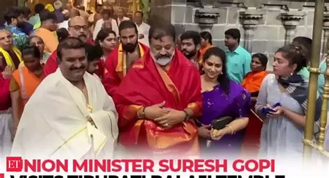 Union Minister Suresh Gopi, family seek blessings at Tirupati Balaji ...