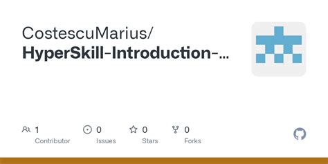 Github Costescumariushyperskill Introduction In Java