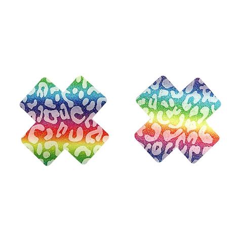 Self Adhesive Chest Stickers In The Shape Of A Petal Holographic