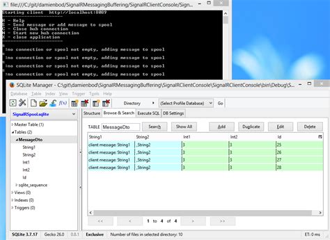 Signalr Message Buffers With Sqlite Software Engineering
