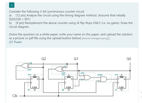 Solved Consider The Following Bit Synchronous Counter Chegg