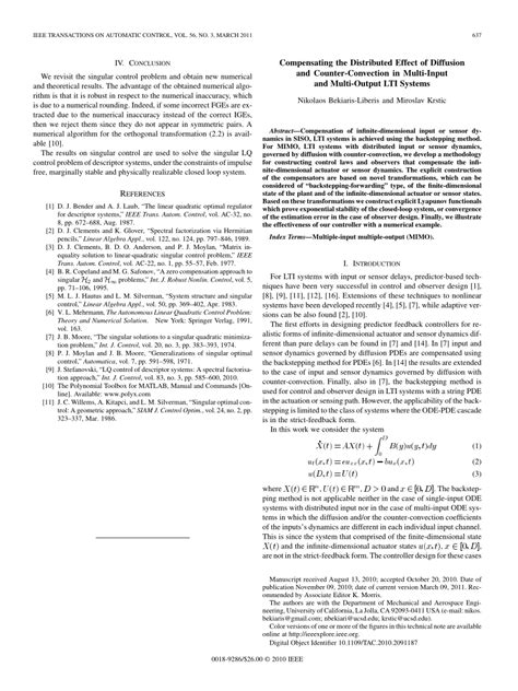 pdf compensating the distributed effect of diffusion and counter