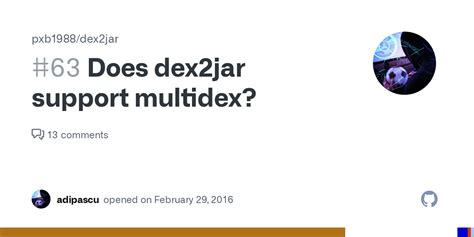 Does Dex2jar Support Multidex Issue 63 Pxb1988 Dex2jar GitHub