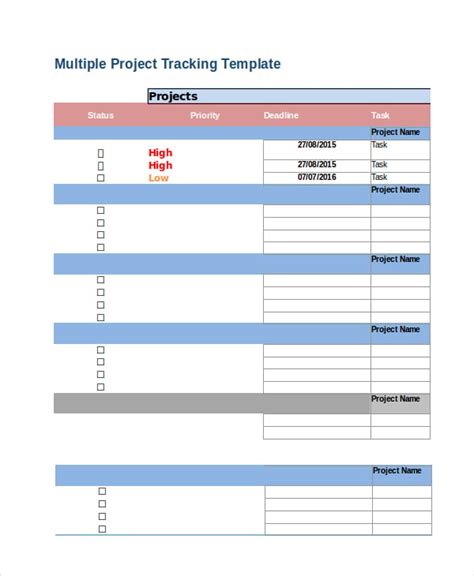 Excel Project Template 16 Excel Documents Download