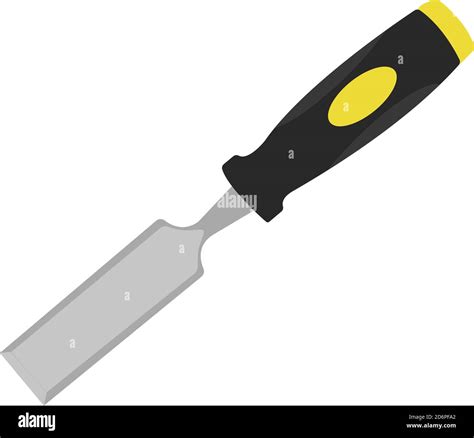 Small Chisel Illustration Vector On White Background Stock Vector