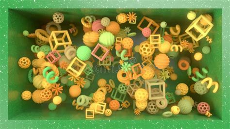 Abstract Floating Objects Colliding With Each Other Stock Video Video Of Ball Geometric