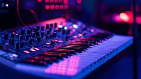 synthesizer with a futuristic design and a wide range of electronic