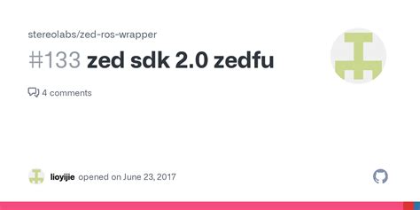 Zed Sdk 20 Zedfu · Issue 133 · Stereolabszed Ros Wrapper · Github