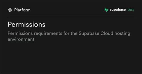 Permissions Supabase Docs