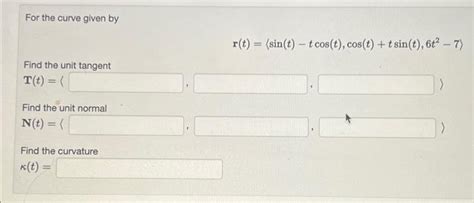 solved for the curve given by