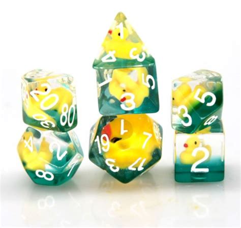 Rubber Ducky Dnd Dice Set Dungeons And Dragons 7 Dice Rpg Etsy