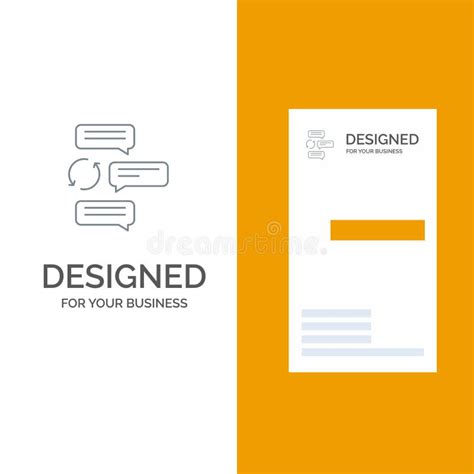 Chat Chatting Conversation Dialogue Auto Robot Grey Logo Design And Business Card Template