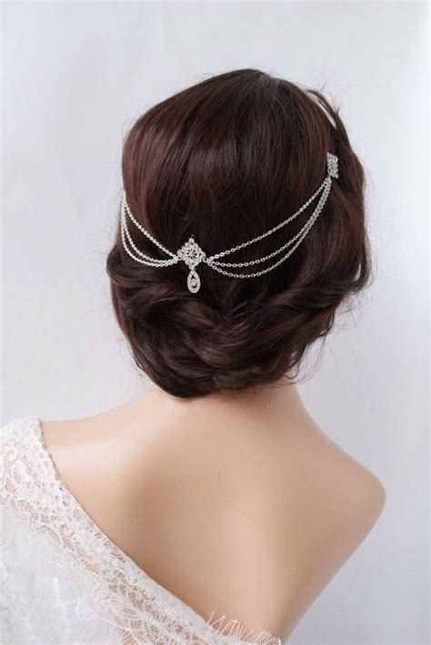 Vintage Wedding Bridal Headpiece 1920s Floral Veil Vintage Wedding