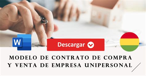 Modelo De Contrato De Compra Venta De Una Empresa Unipersonal