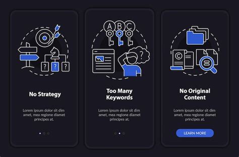Premium Vector Search Engine Optimization Mistakes Night Mode