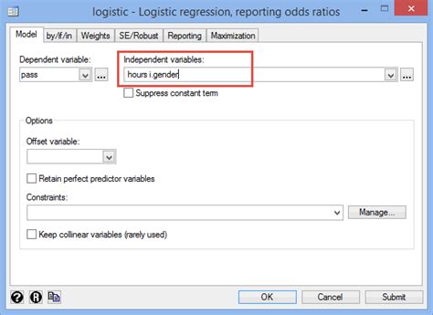 How To Perform A Binomial Logistic Regression Analysis In Stata Laerd Statistics