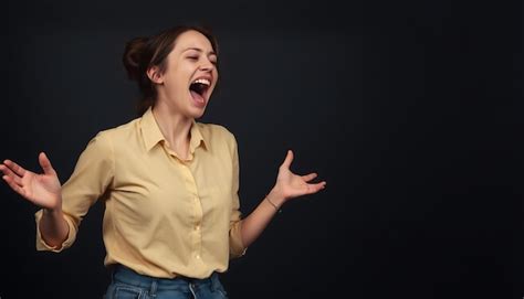 A Female Having A Tantrum Premium Ai Generated Image