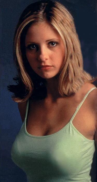 Sarah Michelle Gellar In A Sheer Mint Green Halter Top Sarah Michelle