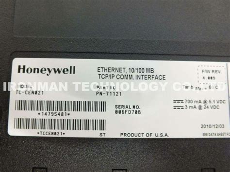 Honeywell Tc Cen021 Controllogix Ethernet Ip Comm Interface Module New Plc