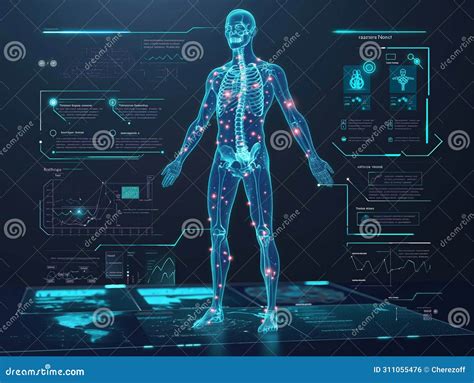 Advanced Human Anatomy Visualization In Digital Interface Stock Illustration Illustration Of