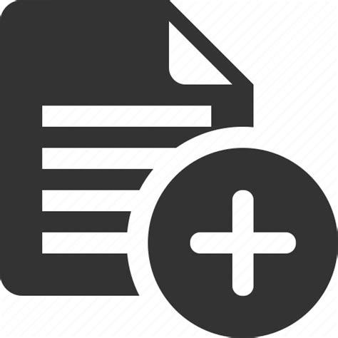 Add Document File New Page Plus Text Icon Download On Iconfinder