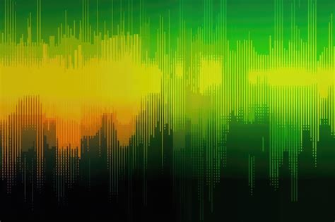 Premium Ai Image Glowing Green Interference Lines And Pixels On Black