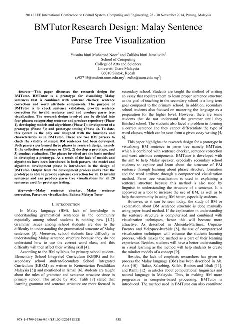 Pdf Bmtutor Research Design Malay Sentence Parse Tree Visualization