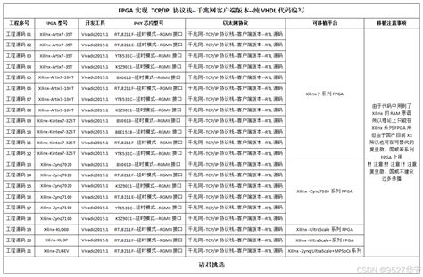 Fpga实现 Tcpip 协议栈多端口应用，千兆网客户端版本，纯vhdl代码编写，提供21套工程源码和技术支持 Csdn博客