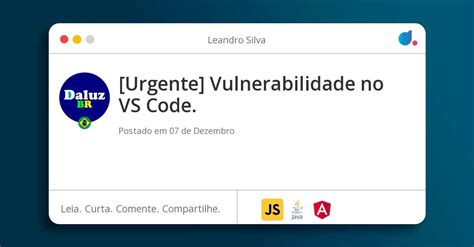 Urgente Vulnerabilidade No VS Code