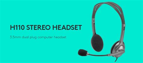 Logitech H Wired Headset Stereo Headphones With Noise Reduction Microphone Mm Audio