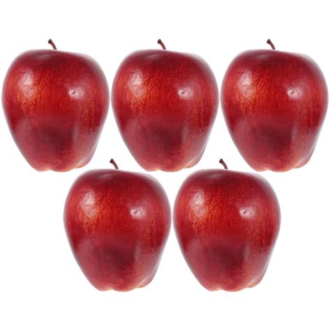5pcs Artificial Red Apples Model For Home Decoration And Event Display