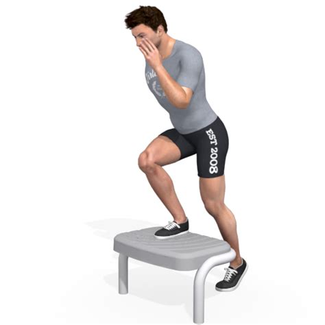 aerobic step reverse drops video exercise guide