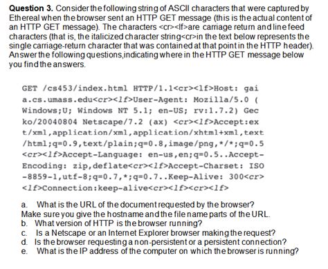 Solved Question 3 Consider The Following String Of Ascii