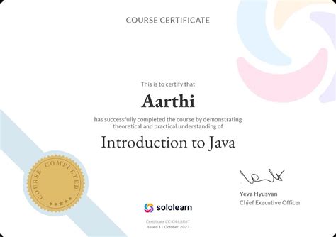 Certified For Java By Sololearn Authority Aarthi K Posted On The Topic Linkedin