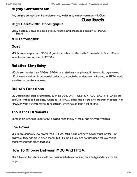 Fpga Vs Microcontroller Which One Is Best For Embedded Applicationpdf