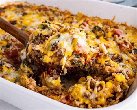 Mexican Beef And Rice Casserole Jo Cooks