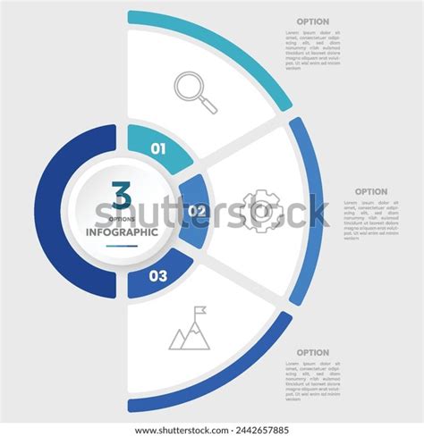 Circle Chart Infographic Template Options Stock Vector Royalty Free Shutterstock