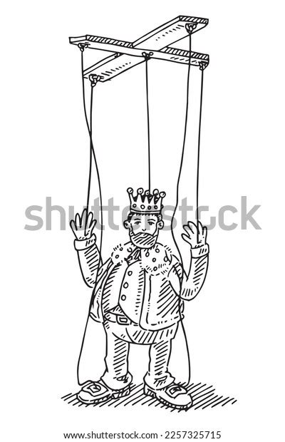 Handdrawn Vector Drawing King String Puppet Stock Vector Royalty Free 2257325715 Shutterstock