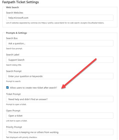 Configuring Global Search Fastpath CloudRadial