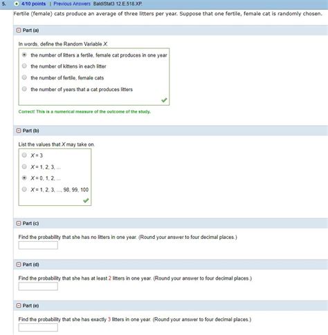 Solved 410 Points L Previous Answers Baldistat3 12e518xp